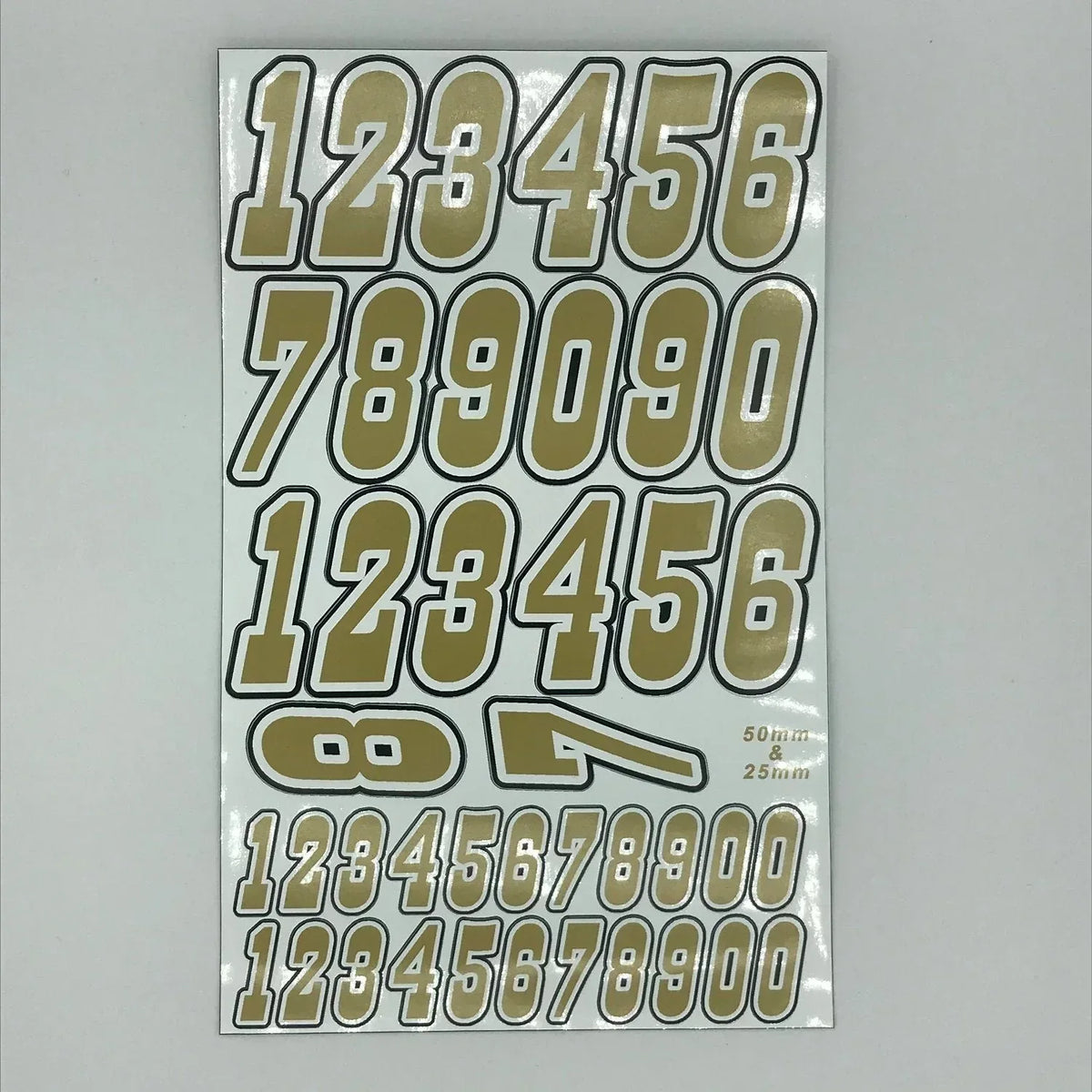Becc Multi-Coloured Number Pack Gold for Model Cars - Vinyl Decals ...