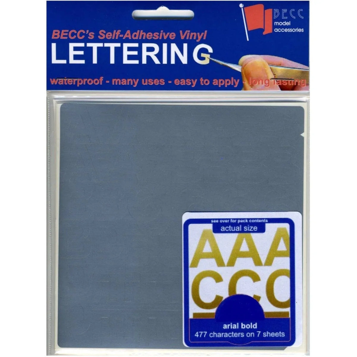 Becc Model Lettering 25mm Silver Self Adhesive Decals – Model Realm