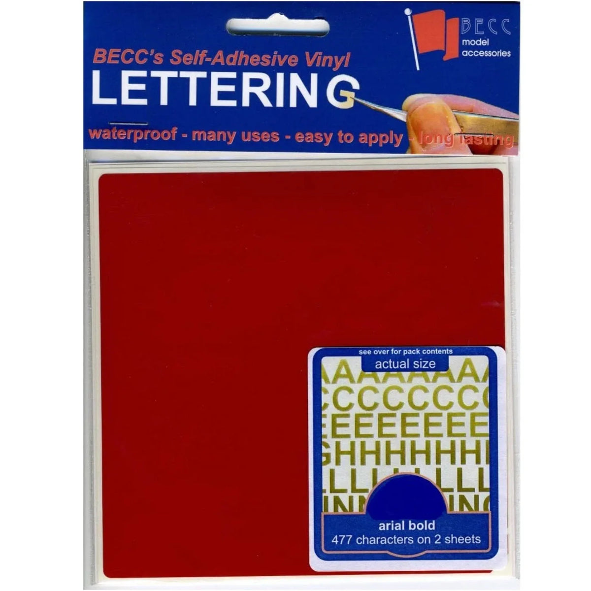 Becc Model Lettering 2mm red Self Adhesive Decals – Model Realm