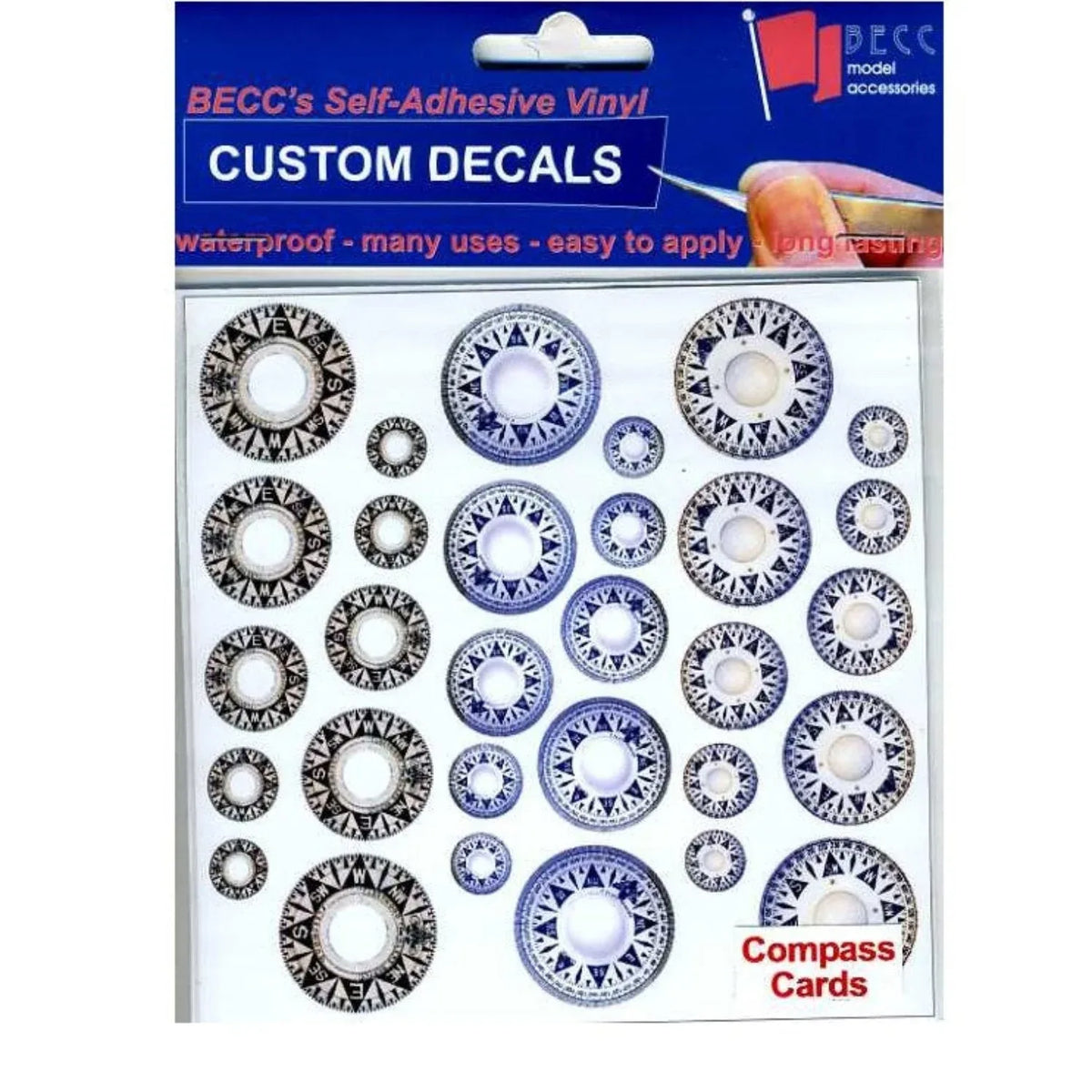 Becc Compass Dials Vinyl Self-Adhesive Decals for Model Boats ...