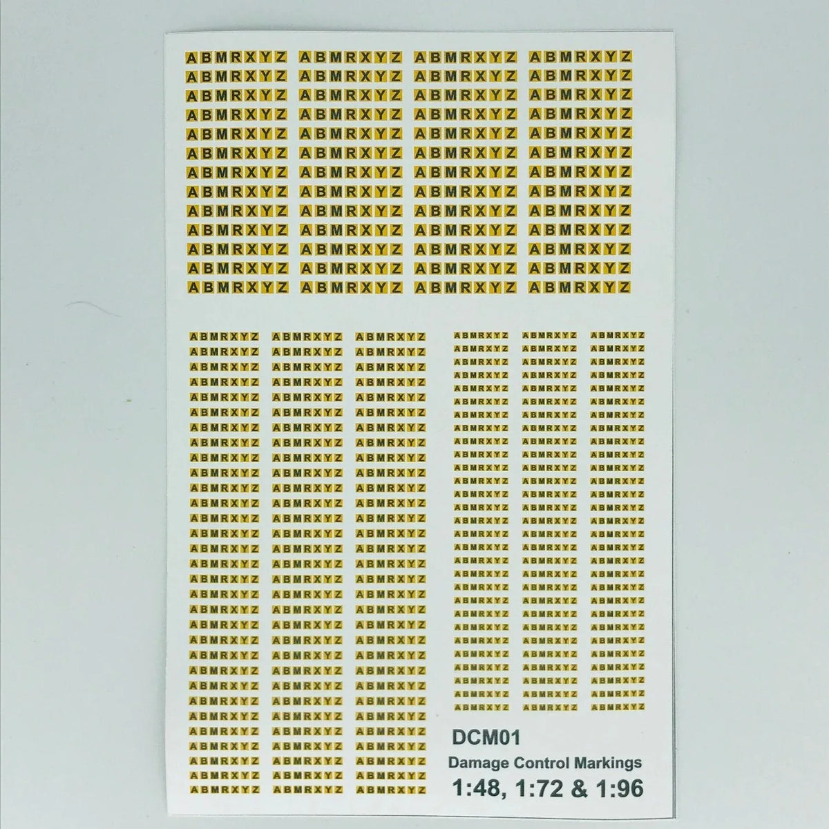 Becc Damage Control Markings Decal Set | 1:48, 1:72, 1:96 | Model Realm
