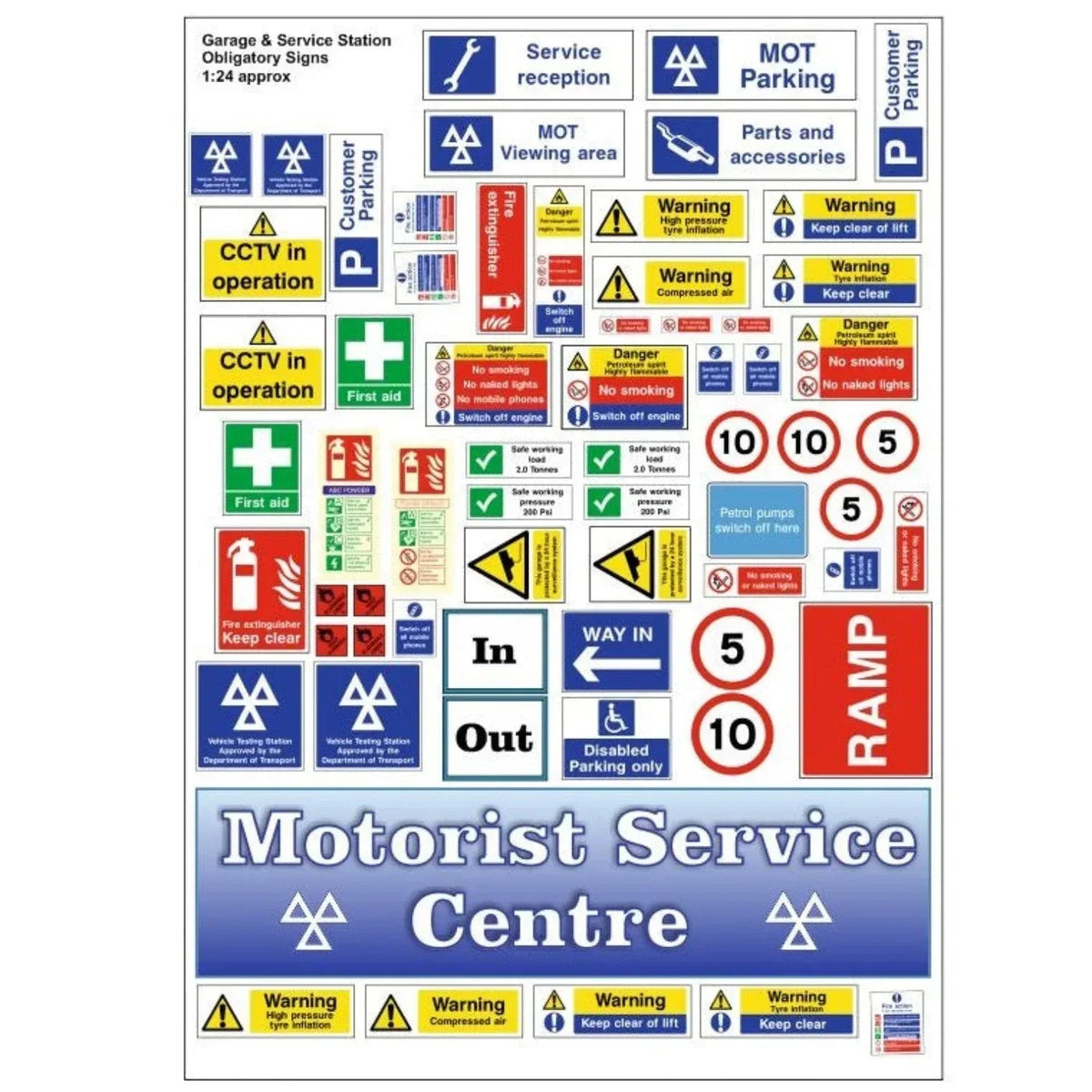 Becc Garage & Service Station Signage Model Decals – Custom Stickers ...