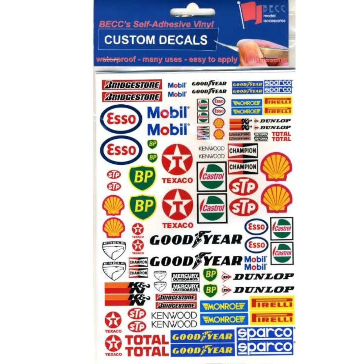 Becc Sponsor Logos 1 Various Vinyl Model Decals – Model Realm