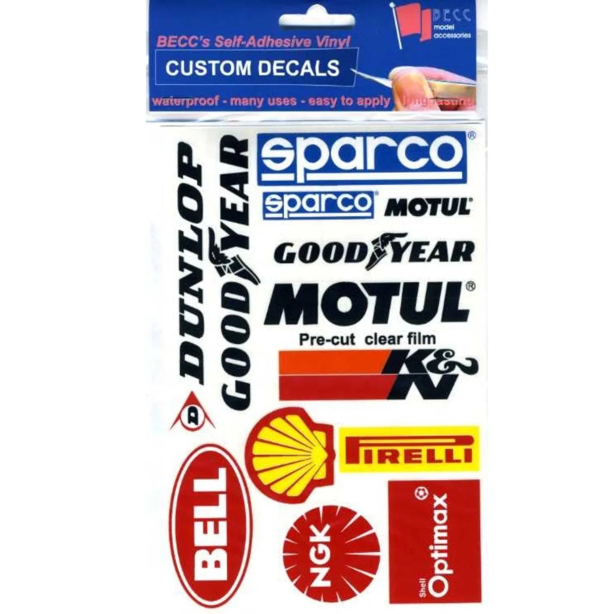 Becc Sponsor Logos 2 Various Vinyl Model Decals – Model Realm
