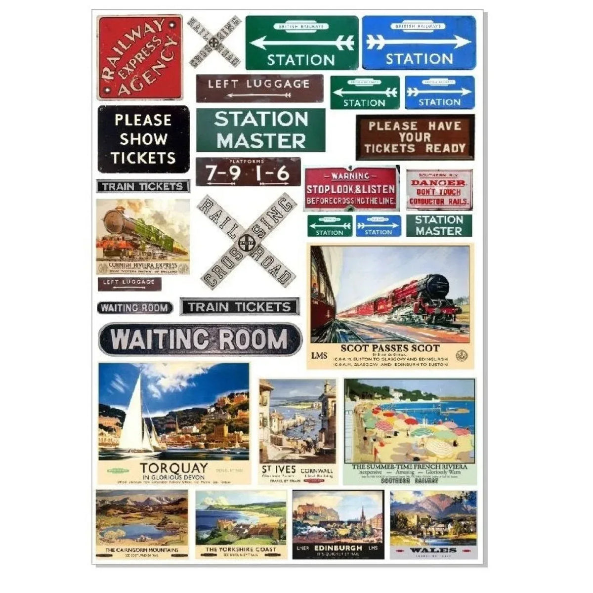 Becc Vintage Train Signs Model Railway Vinyl Decals – Model Realm