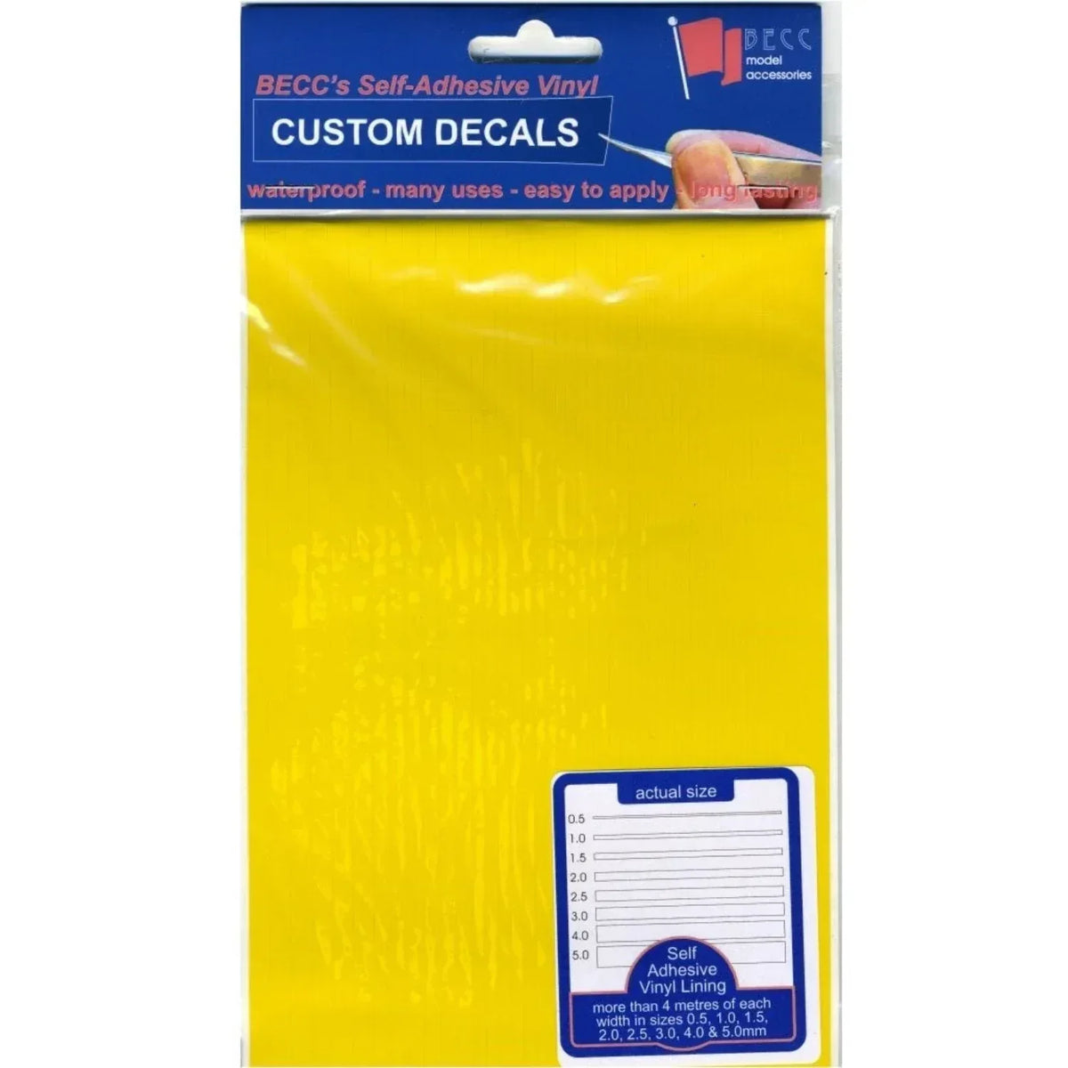 Becc Vinyl Lining Yellow Narrow Self Adhesive – Model Realm