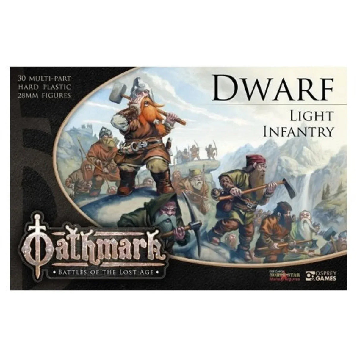 Dwarf Light Infantry 28mm Miniatures | Plastic Fantasy Wargame Set ...